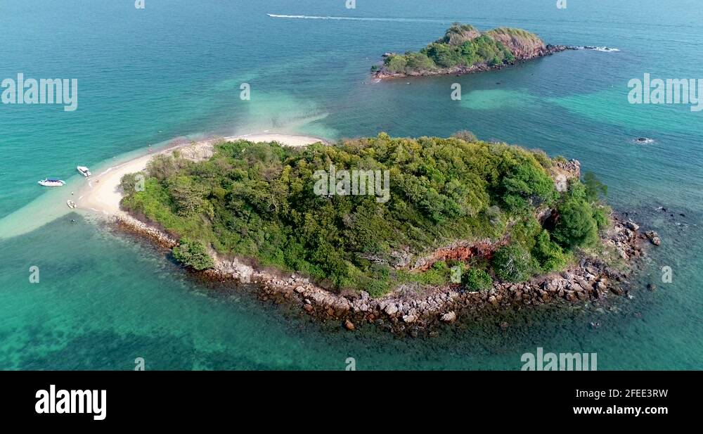 Archipelago Island Land Formation in Southeast Asia Ocean - Aerial ...