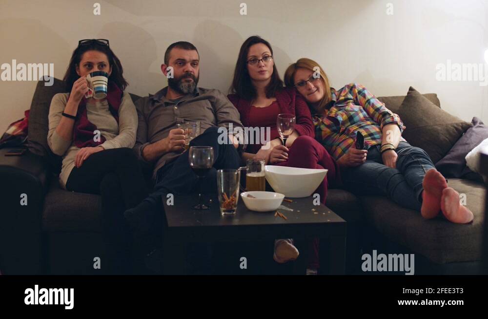 Family watching netflix on tv Stock Videos & Footage - HD and 4K Video ...