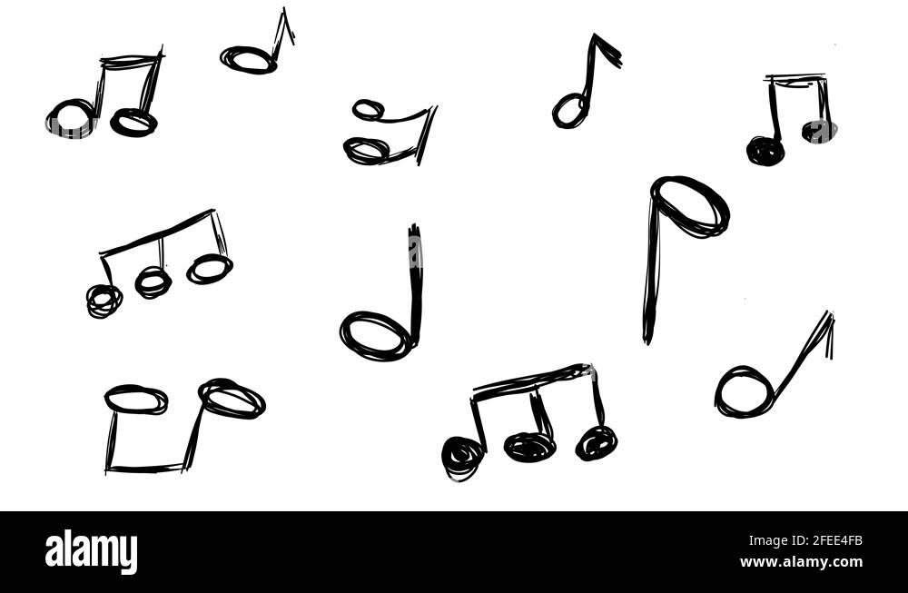 Music notes sketch Stock Videos & Footage - HD and 4K Video Clips - Alamy