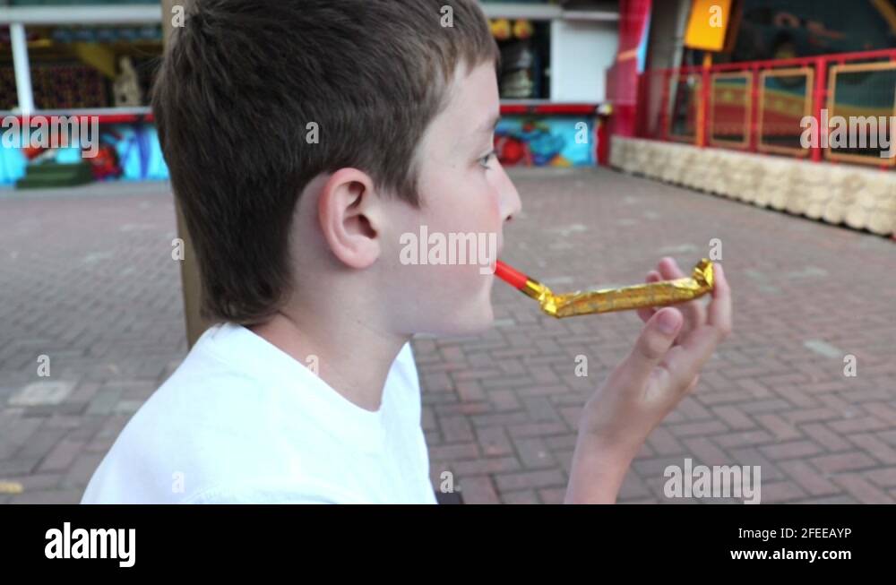 Young boy blowing whistle Stock Videos & Footage - HD and 4K Video ...