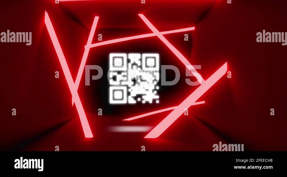 Animation of flickering white QR code Stock Video Footage - Alamy