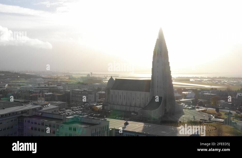 Hallgrimskirkja church of hallgrimur hallgrimskirkja Stock Videos ...