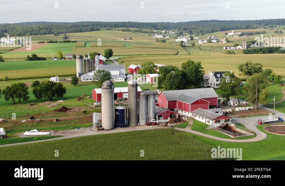 Red barn grain storage silos Stock Videos & Footage - HD and 4K Video ...