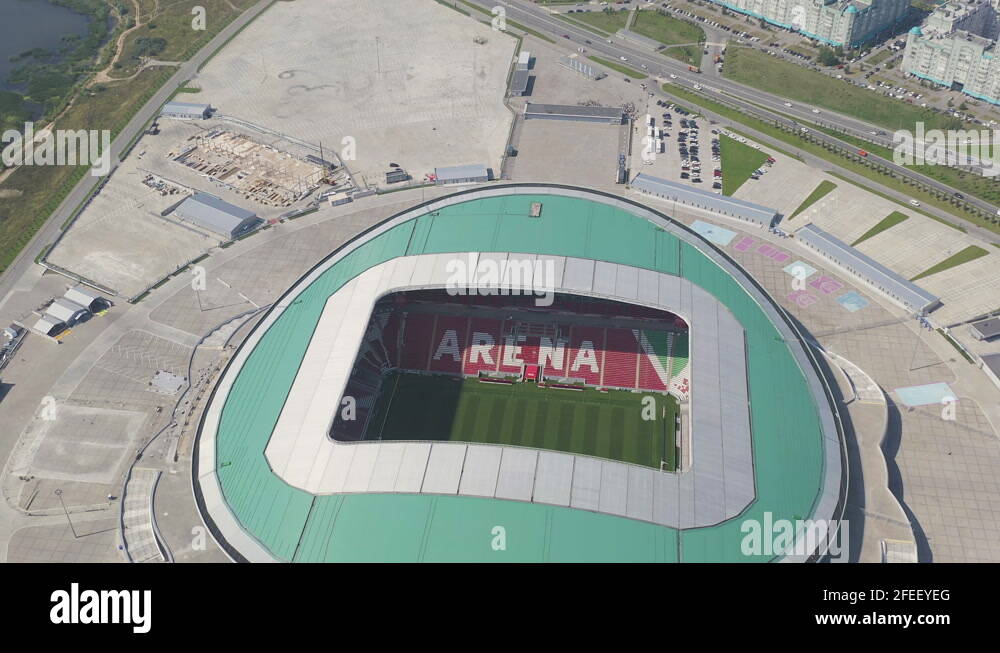 Kazan, Russia. Aerial view of Ak Bars Arena. Location of the 2018 FIFA ...