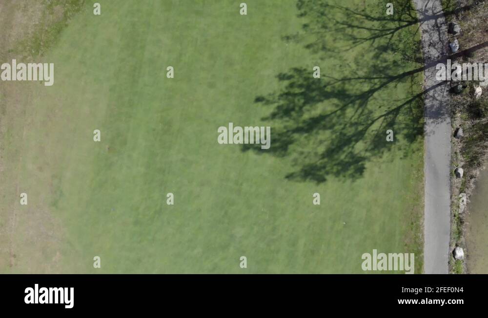 A golf course from an aerial birds eye view Stock Video Footage - Alamy