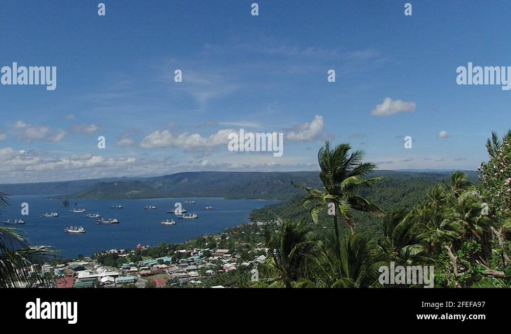 Fishing ships in Rabaul harbour in Papua New Guinea Stock Video Footage ...