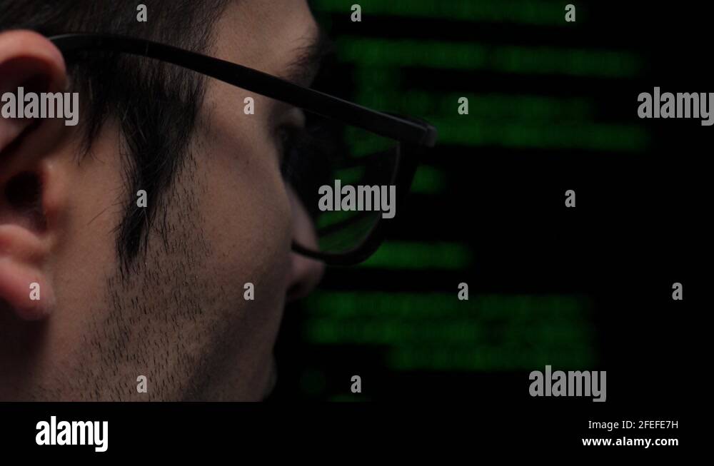 Hacker Typing Codes On a Computer Screen Stock Video Footage - Alamy