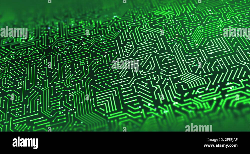 Futuristic AI Processor Power. Data Flowing Inside Of Circuits. Loop Stock Video Footage - Alamy