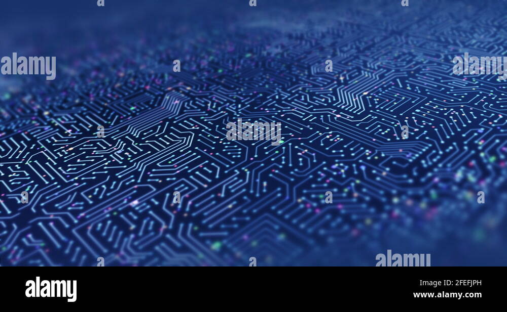 AI Processor Processing Data. CPU Circuit. Data Flowing. Loop Stock Video Footage - Alamy