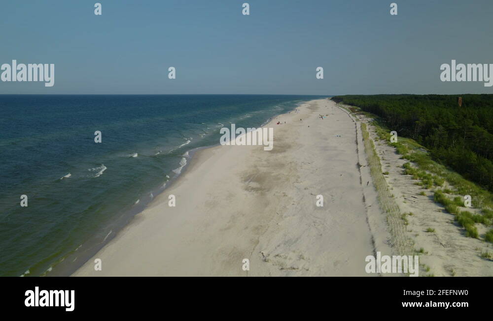 The Beautiful and Famous Osetnik Beach In Poland Composed Of White Sand ...