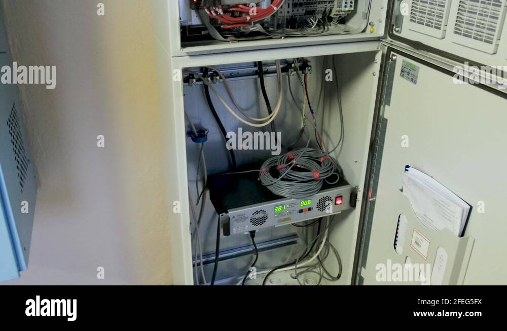 electrical control panel in substation in manufacturing industrial ...