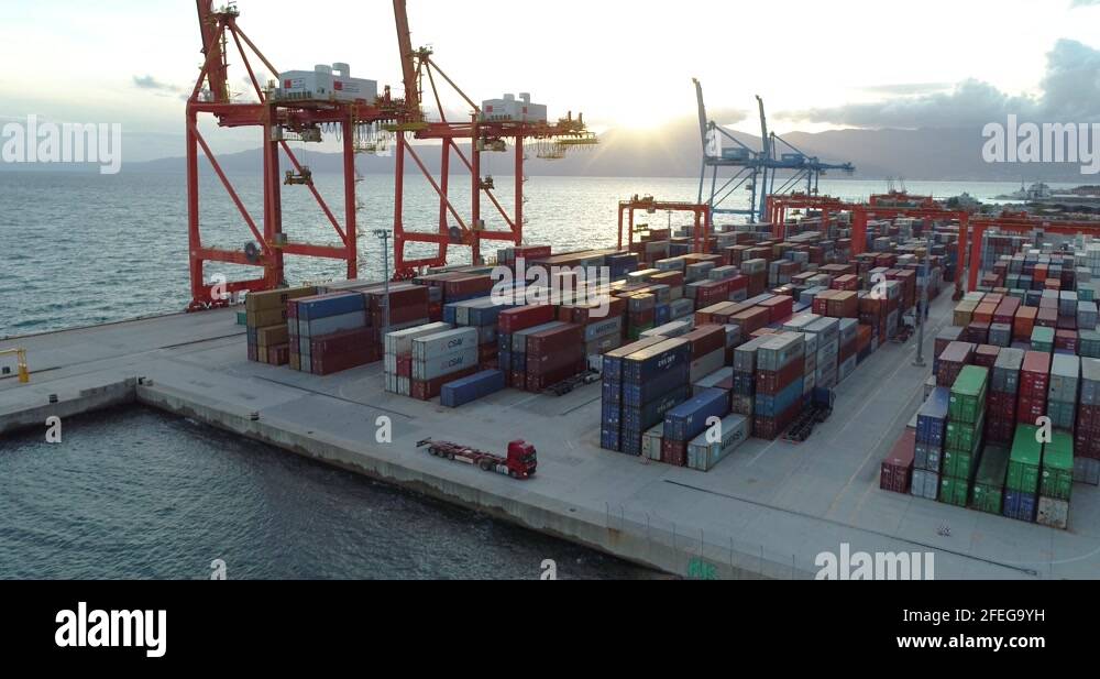 Container freight terminal Stock Videos & Footage - HD and 4K Video ...