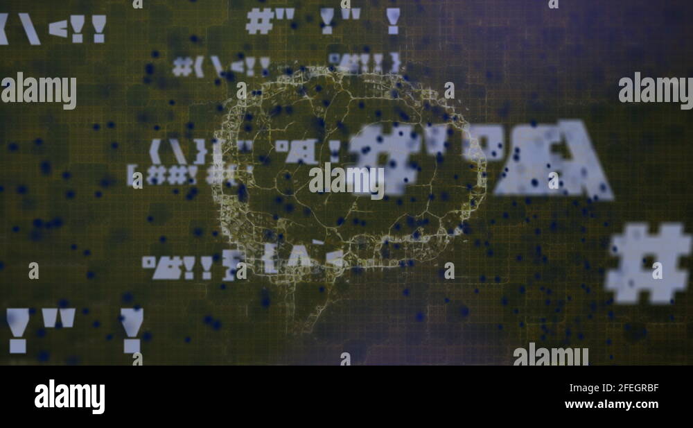 Mathematical symbols and molecular structures floating against spinning ...