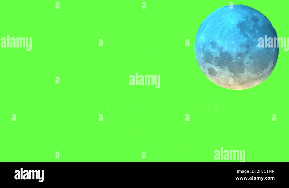 Large Colourful Full Moon On A Green Screen Template, Objects And ...