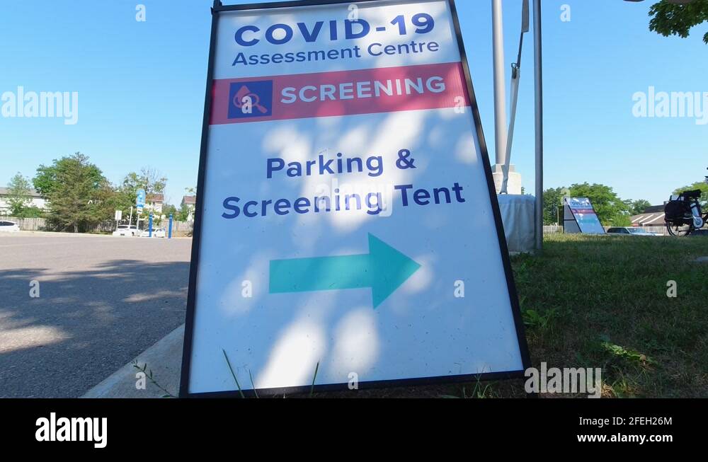 Covid-19 Assessment Centre Screening Parking and Screening Tent sign ...
