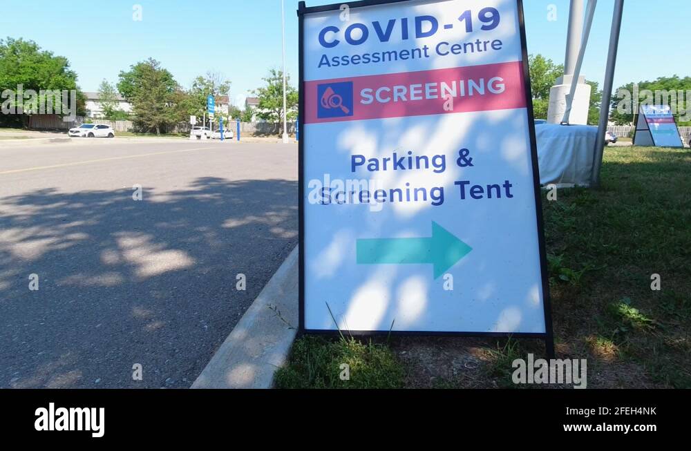 Covid-19 Assessment Centre Screening Parking and Screening Tent sign ...