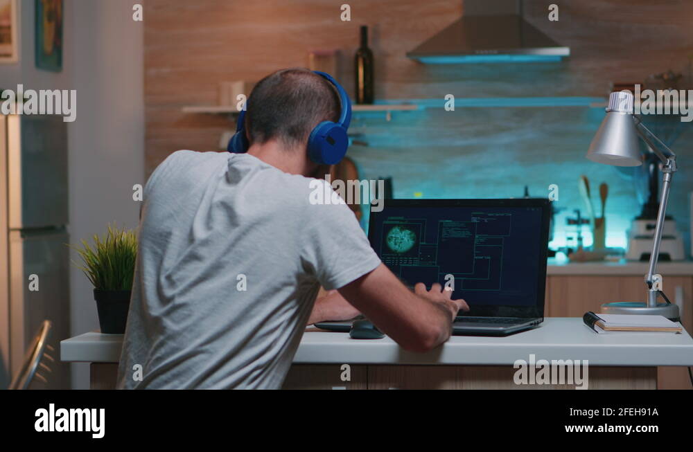 Man hacker coding html and programming on screen laptop Stock Video ... Man hacker coding html and programming on screen laptop Stock Video ...