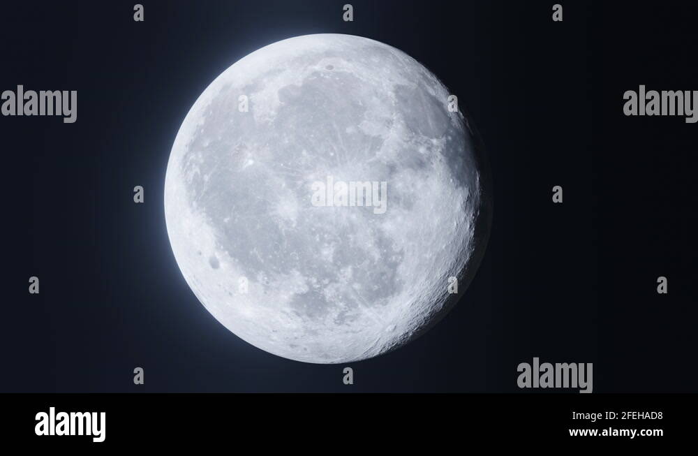 Rotating Moon in different phases is approaching Stock Video Footage ...