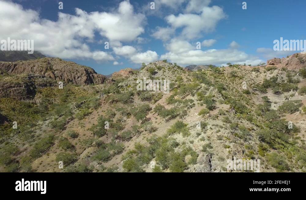 Mexico Desert Landscape in Rugged Mountains & Arid Environment. Aerial ...