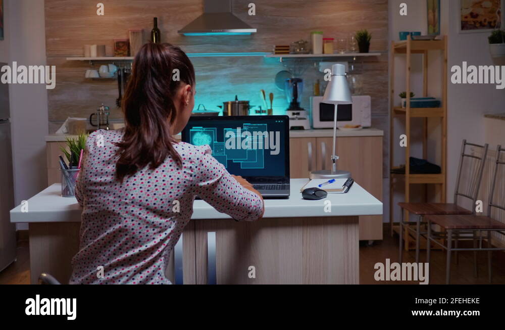 Woman Scrolling Programming Security Hacking Code Data Stock Video