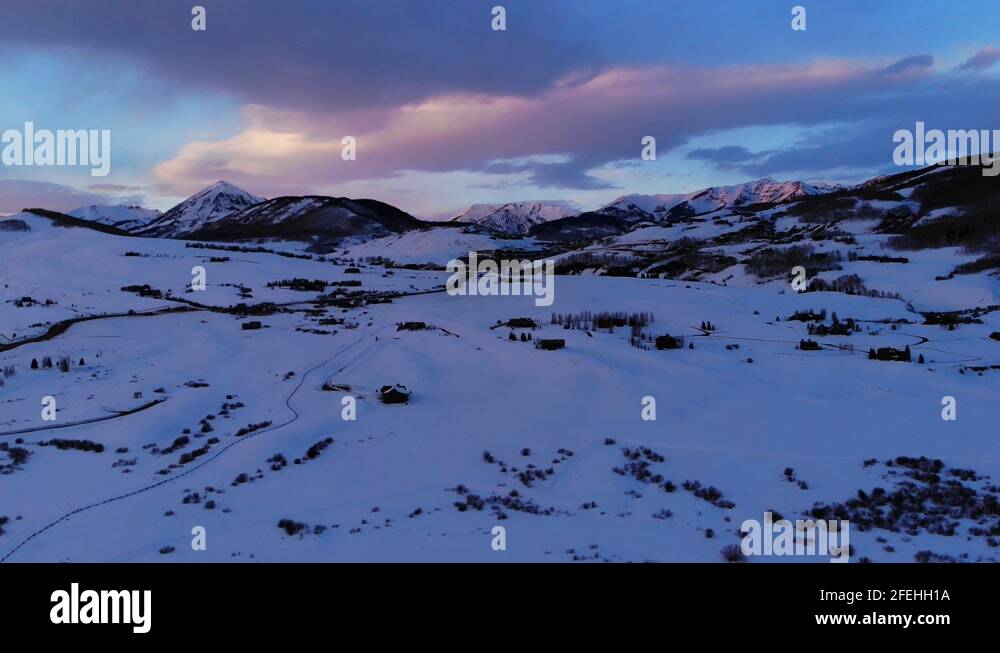 Snow covered valley sunset Stock Videos & Footage - HD and 4K Video ...