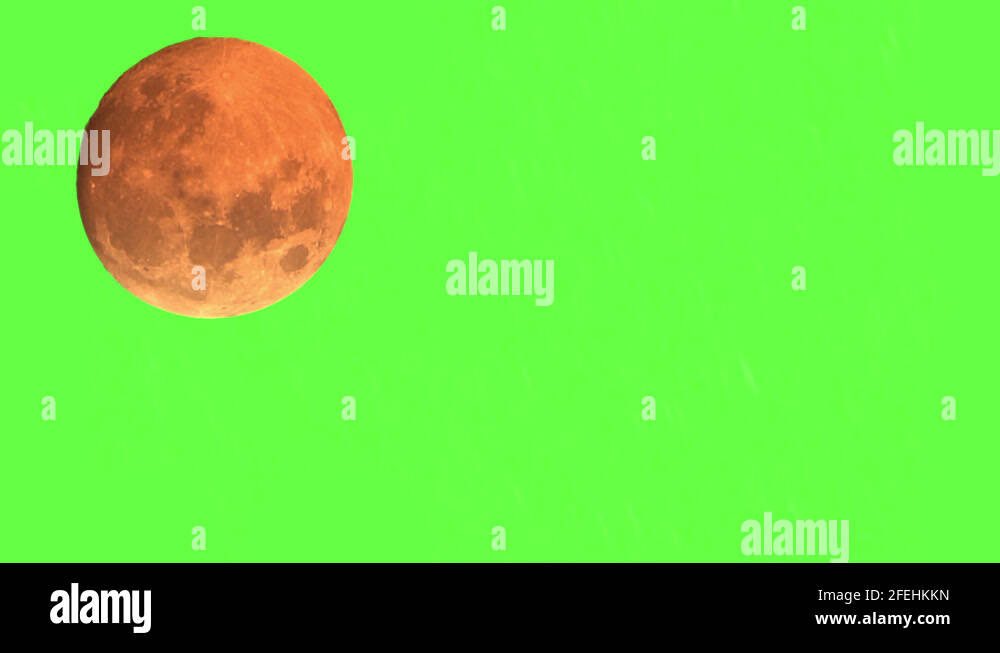 Large Full Moon Time Lapse, Green Screen Concept Stock Video Footage ...