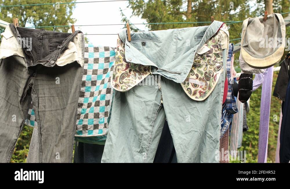 Laundry on washing lines hanging Stock Videos & Footage - HD and 4K ...