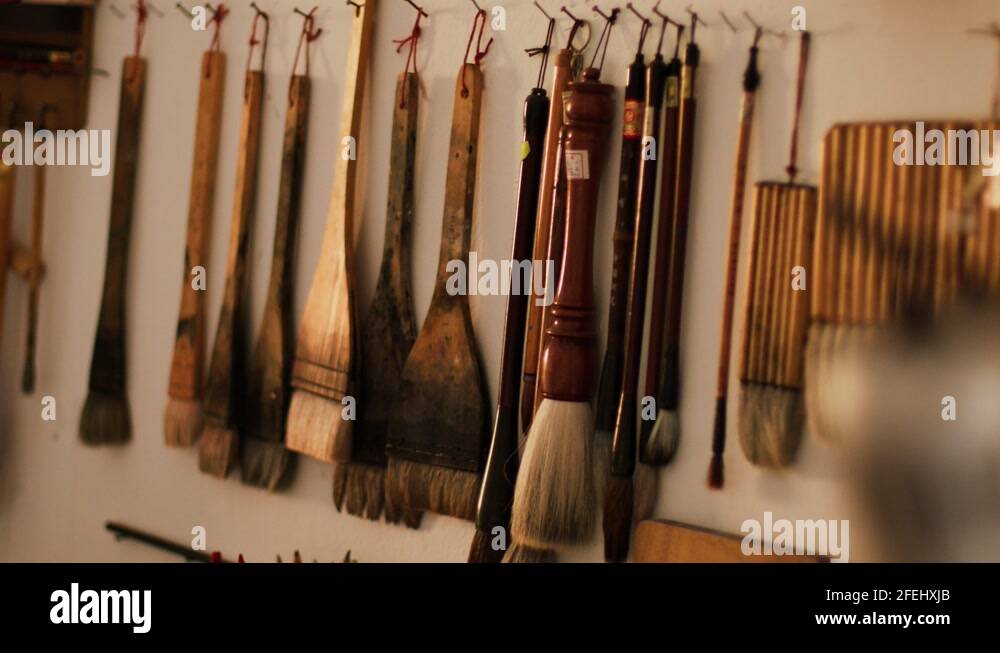 Hanging art brushes Stock Videos & Footage - HD and 4K Video Clips - Alamy