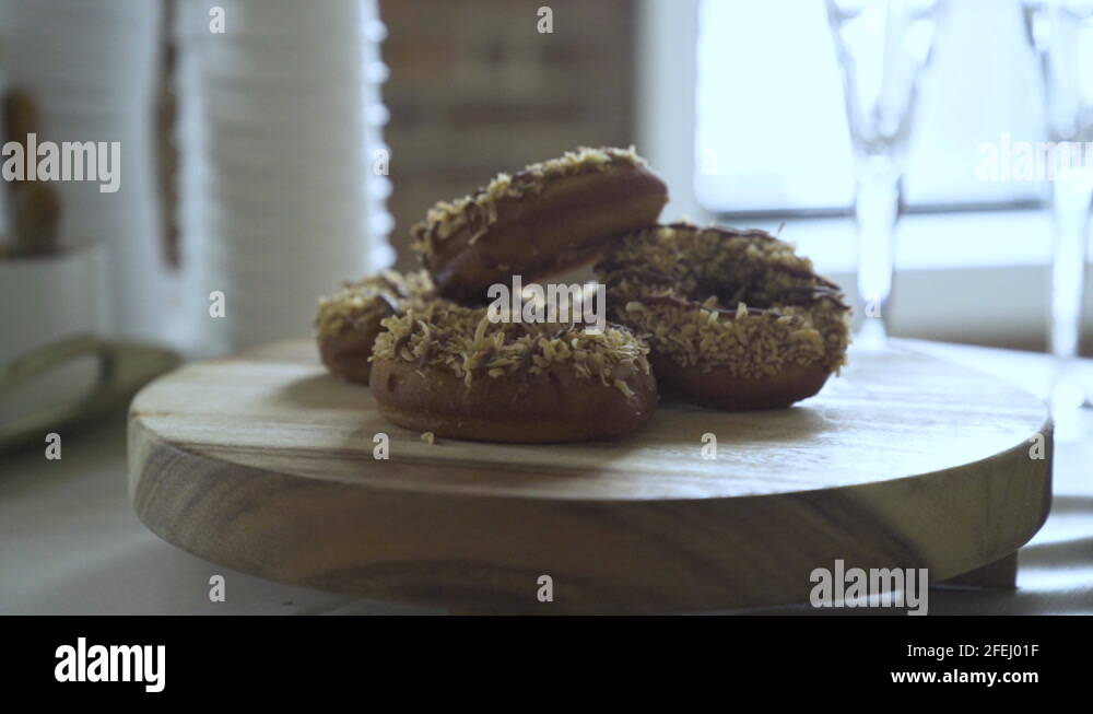 Stacked chocolate donuts Stock Videos & Footage - HD and 4K Video Clips ...