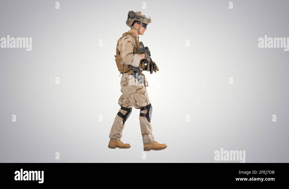 Portrait soldier walking rifle Stock Videos & Footage - HD and 4K Video ...