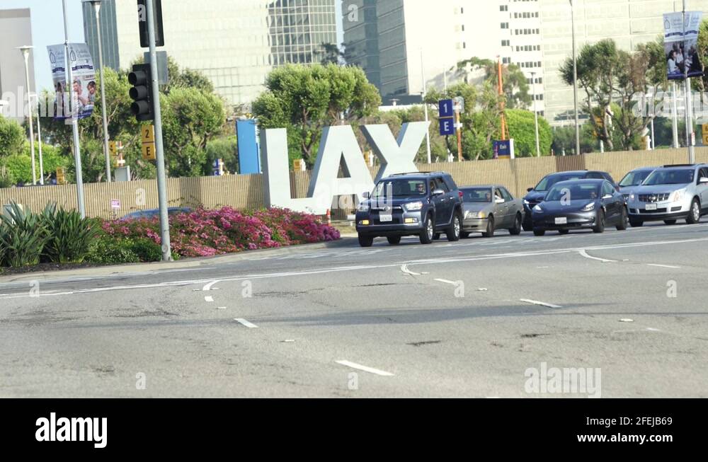 lax airport famous signage location Stock Video Footage - Alamy