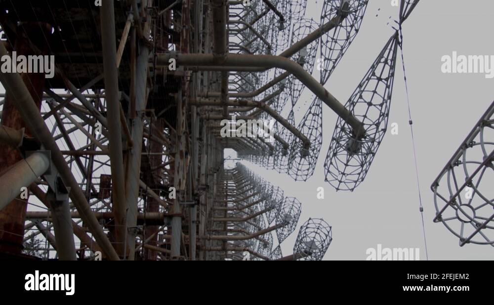 Close Up Detail Of Duga Antenna - Duga Radar Station In Chernobyl Stock ...
