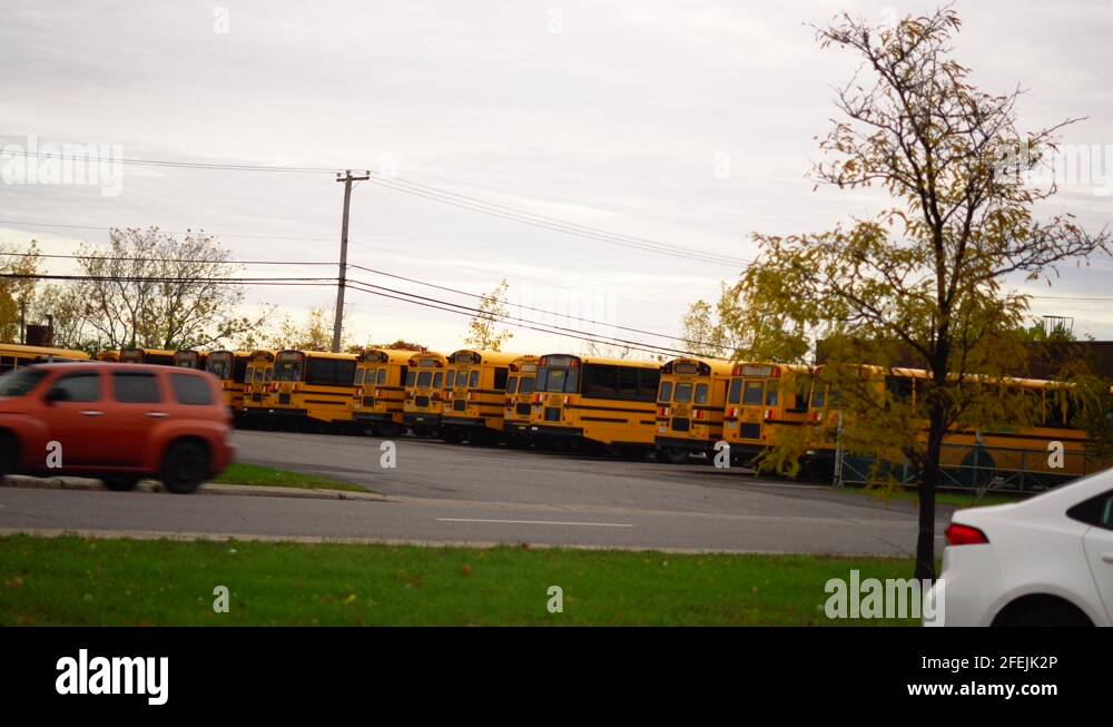 School bus parking lot Stock Videos & Footage - HD and 4K Video Clips ...
