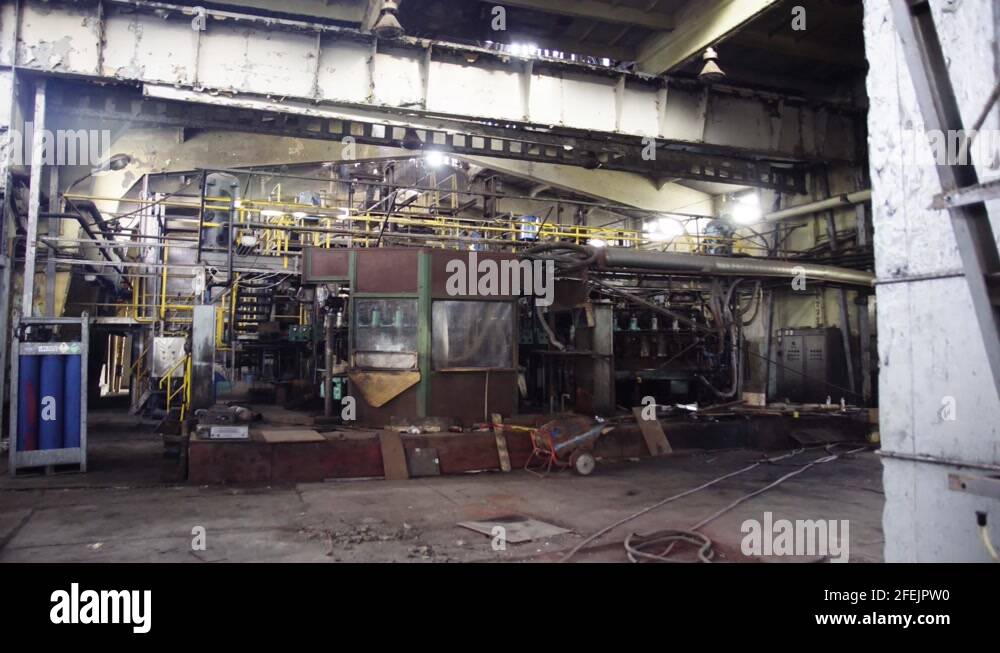 old factory with mess messy industrial ambience post apocalyptic view ...