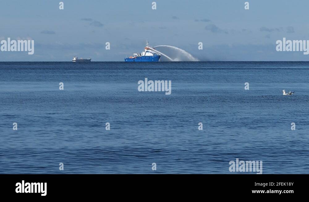 Water cannon from the ship Stock Videos & Footage - HD and 4K Video ...