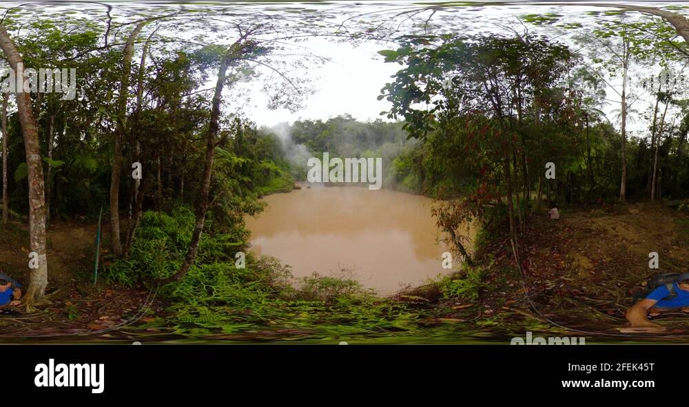 Mud volcanic lake Agco. Mindanao, Philippines. 360-Degree view Stock ...