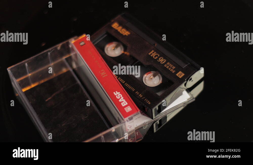 BASF 8mm Video Cassette Tape, Vintage Analog Format From 1980s, Close ...