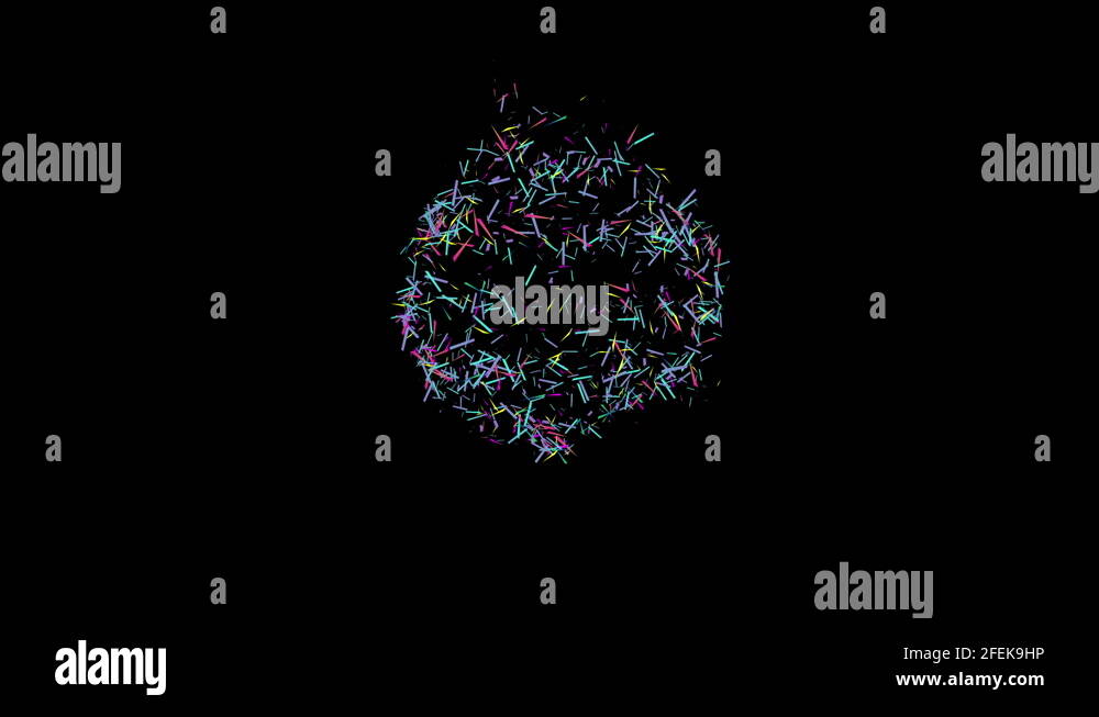 Particles animation as sprite of many confetti in various colours Stock ...