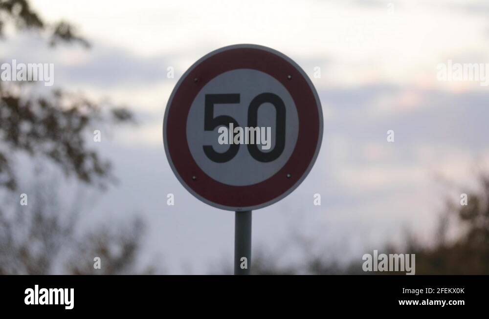 European road speed limit sign Stock Videos & Footage - HD and 4K Video ...