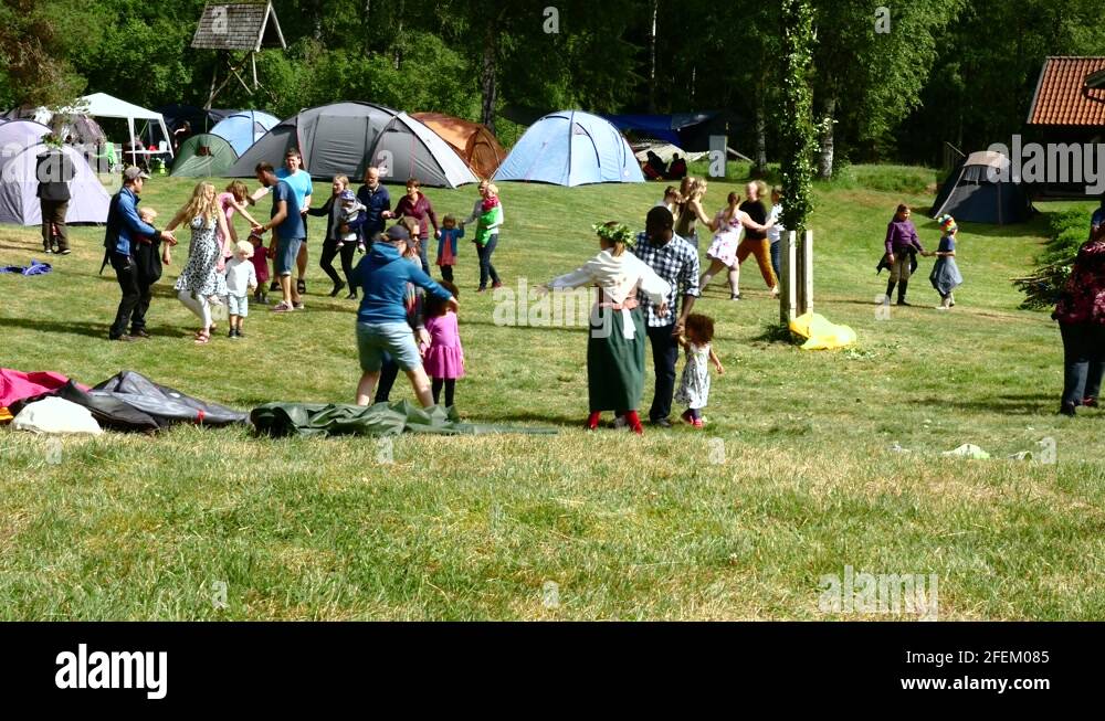Midsummer day celebration in sweden Stock Videos & Footage - HD and 4K ...
