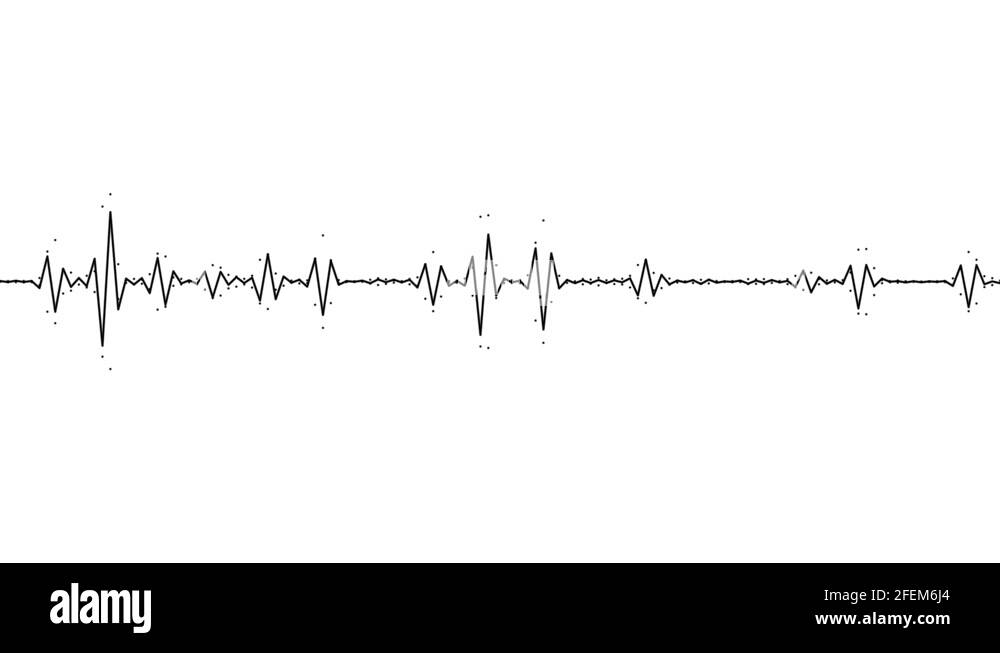 A simple black speech visualizer on a white background, isolated ...