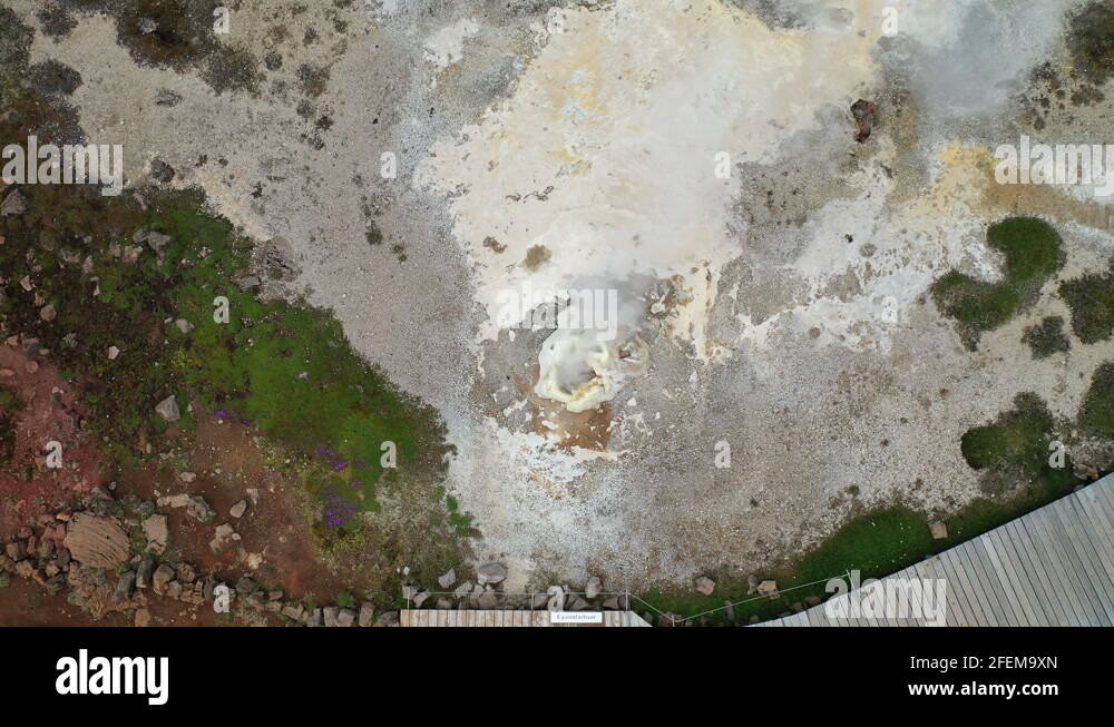 Steaming Ground With Hot Geothermal Water In Hveravellir In The ...