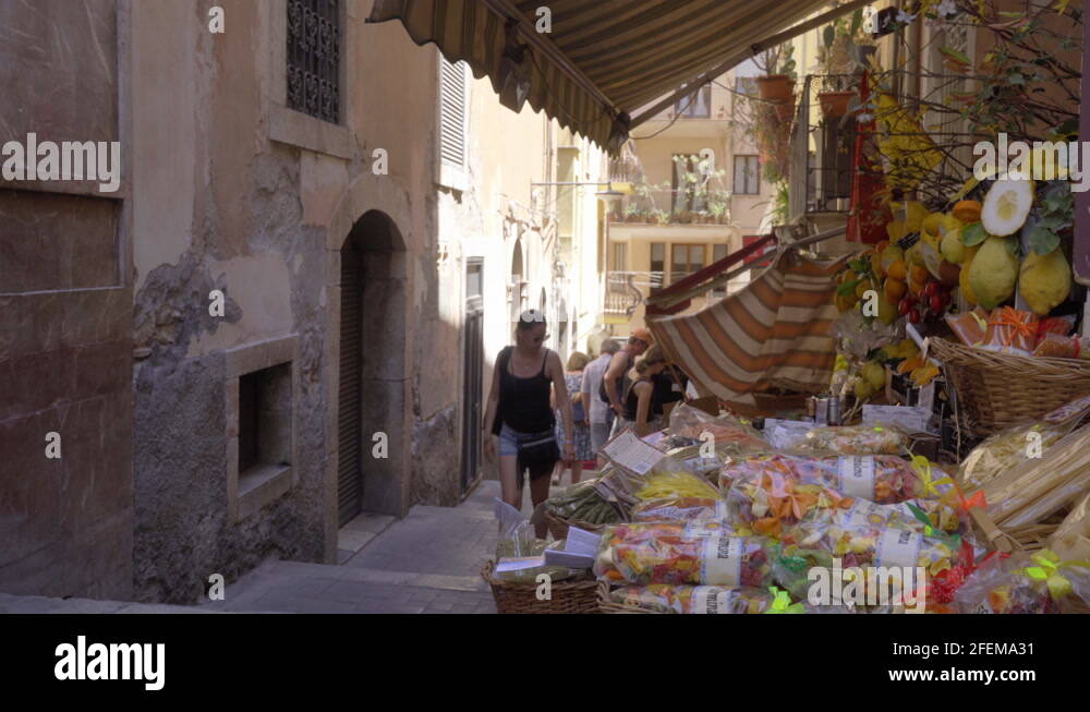 Taormina street market Stock Videos & Footage - HD and 4K Video Clips ...