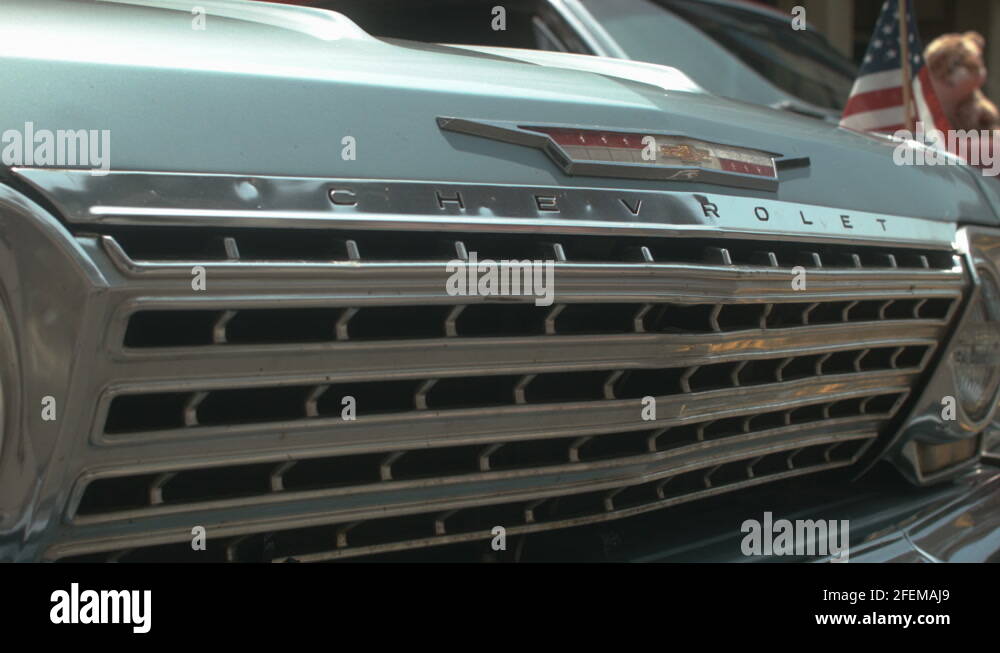 1964 Chevrolet Impala front end and emblem, Close Up, Slide Right Stock ...