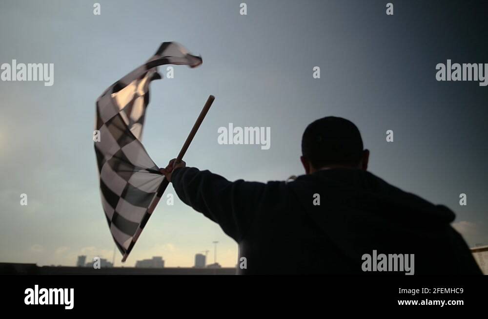 Man waving racing flag Stock Videos & Footage - HD and 4K Video Clips ...