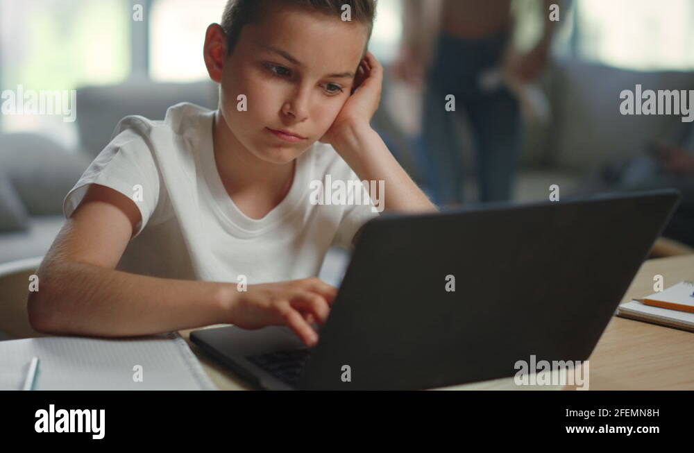 Family computer sad Stock Videos & Footage - HD and 4K Video Clips - Alamy