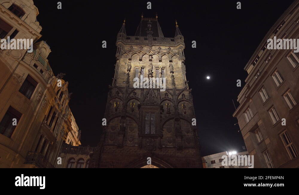 Prague in the full moon night Stock Videos & Footage - HD and 4K Video ...
