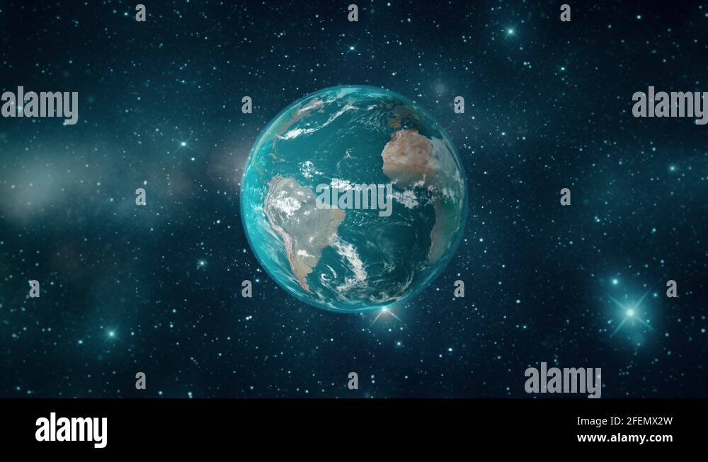 Planet Earth In Space Zoom In Motion Background Stock Video Footage - Alamy