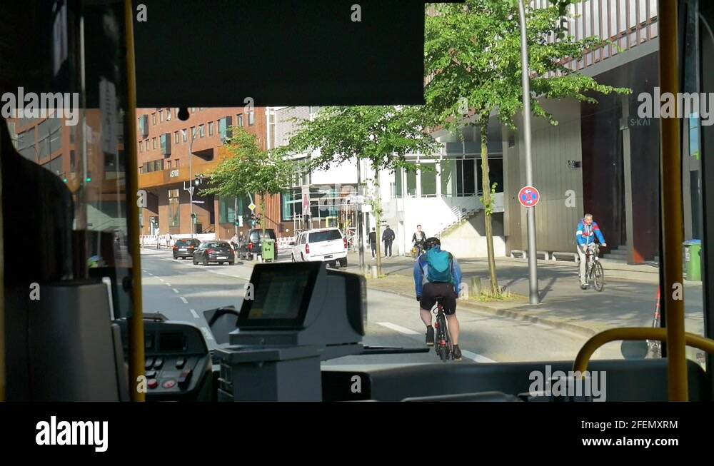 Public transport bus cyclist Stock Videos & Footage - HD and 4K Video ...