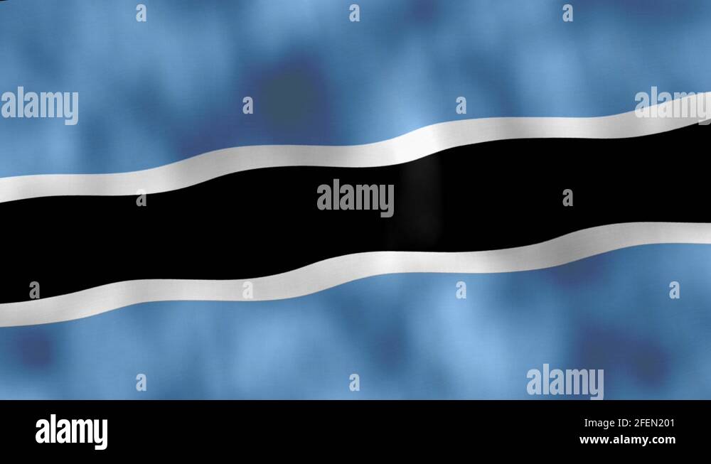 Flag of Botswana waving in wind. Realistic animation with Batswana flag Stock Video Footage - Alamy
